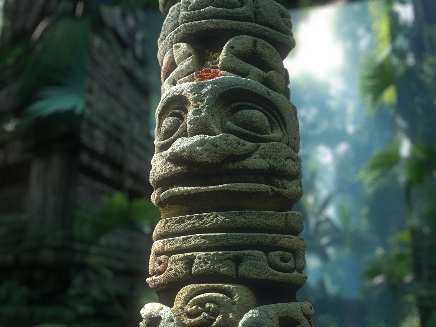 3D Aztec Pillars Model - TurboSquid 2107431