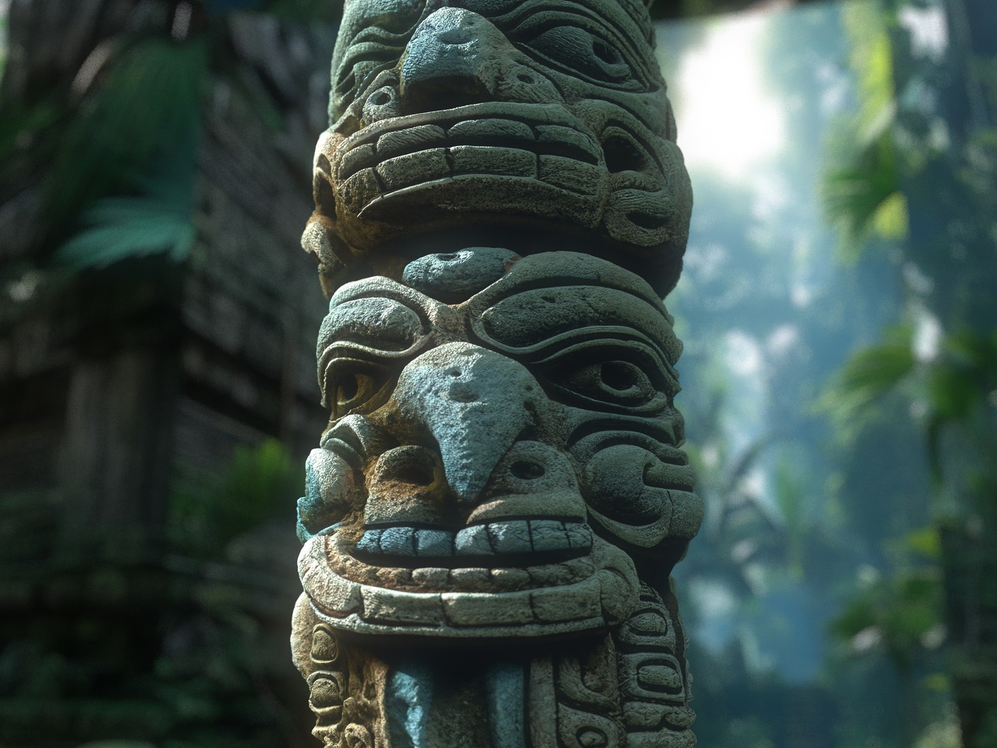 3D Aztec Pillars Model - TurboSquid 2107431