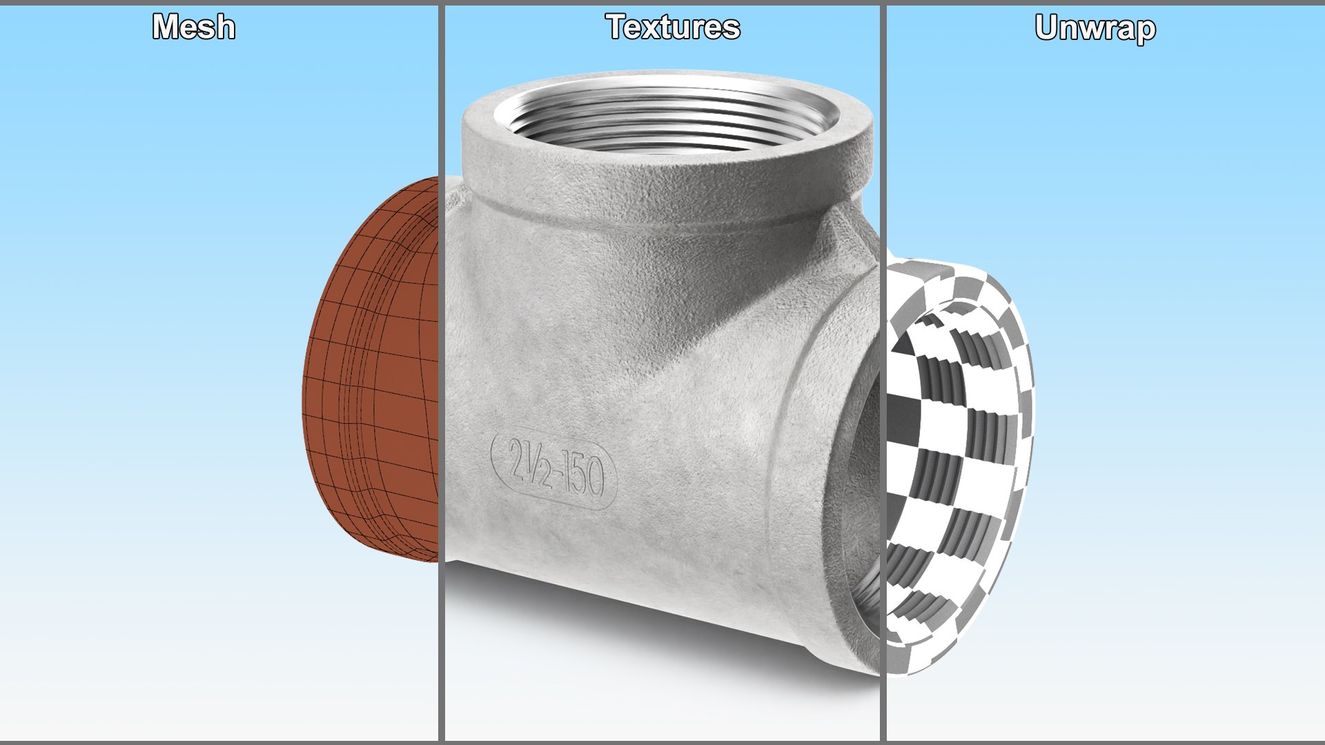 3D Fitting Tee SS304 Model - TurboSquid 1929644