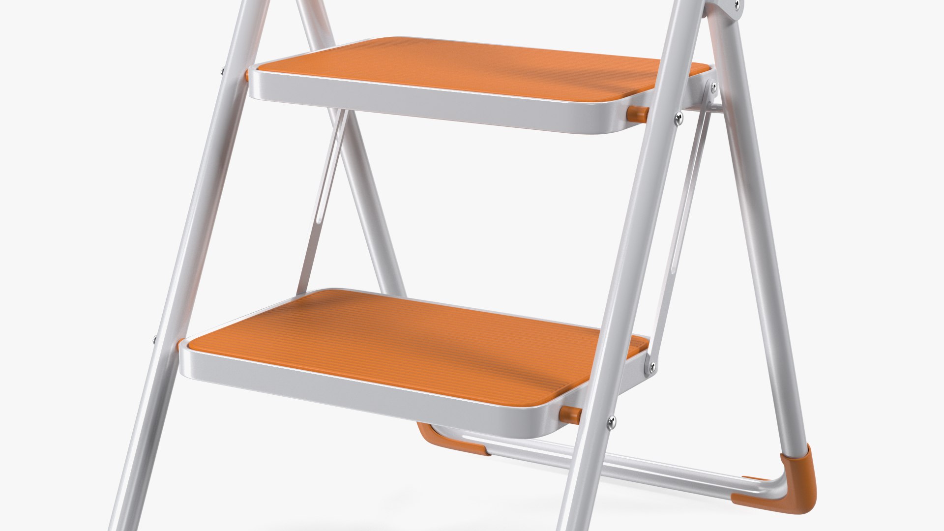 Small White Step Ladder With Orange Steps 3D - TurboSquid 2152245