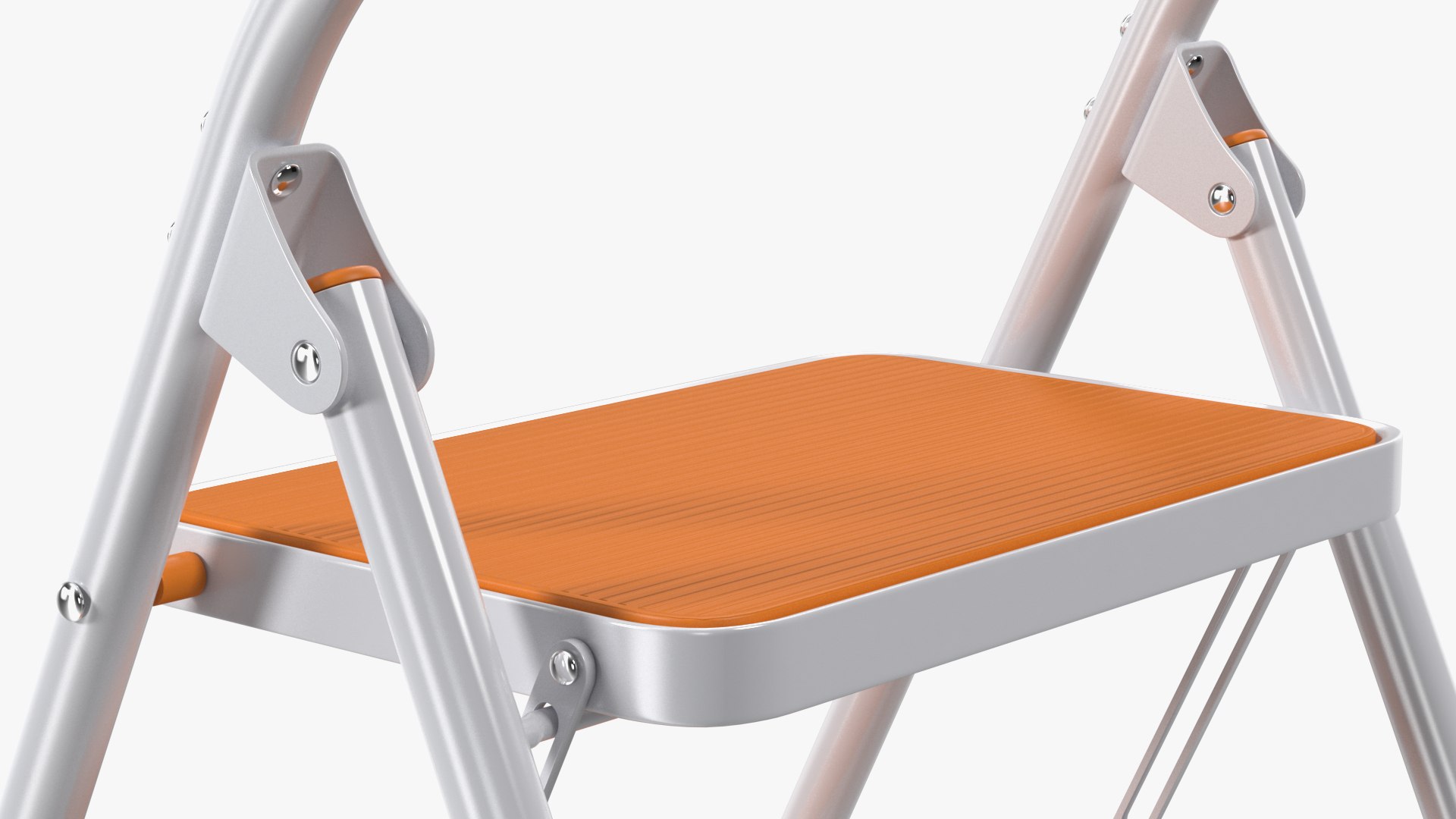 Small White Step Ladder With Orange Steps 3D - TurboSquid 2152245