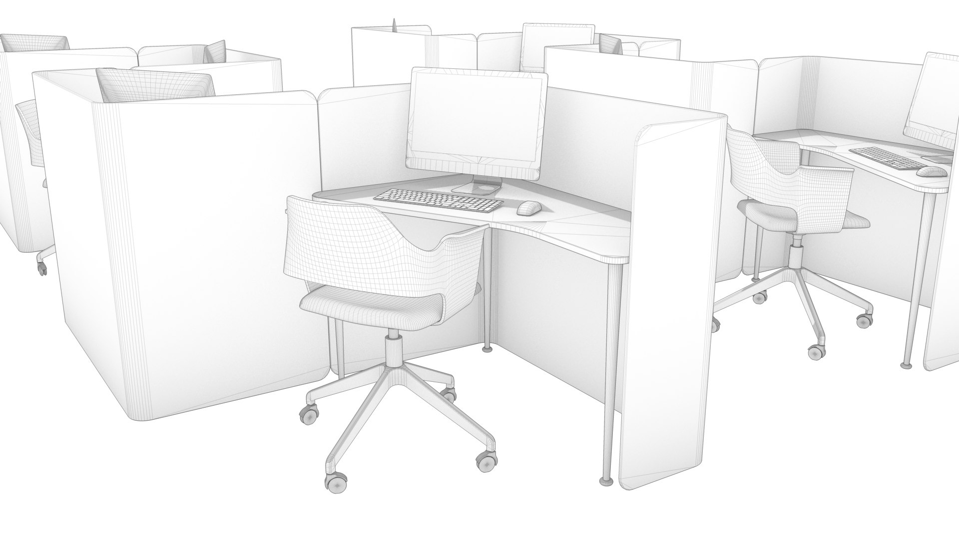 3D Work Station Model - TurboSquid 1819419