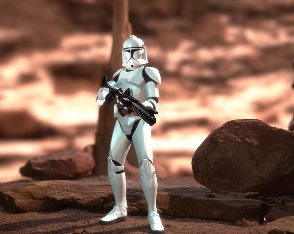3D model Basic Clone Trooper Phase 2 Standard - TurboSquid 1817460