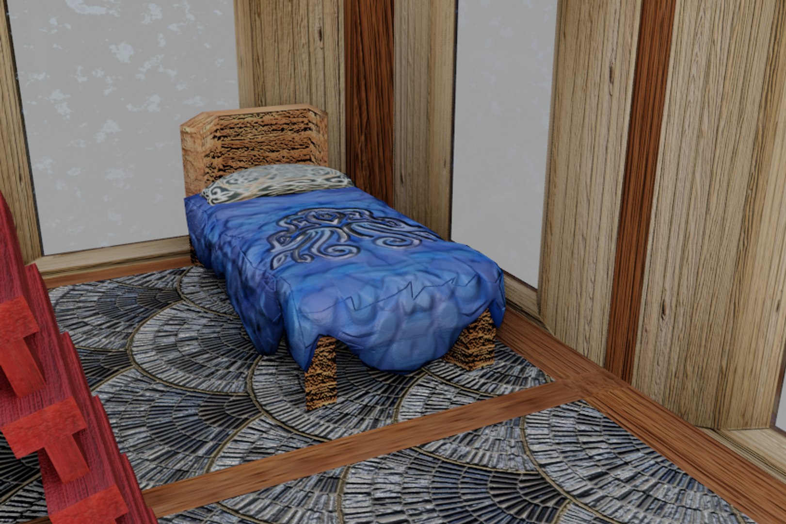 Simple House Red Poor 3D Model - TurboSquid 1722286