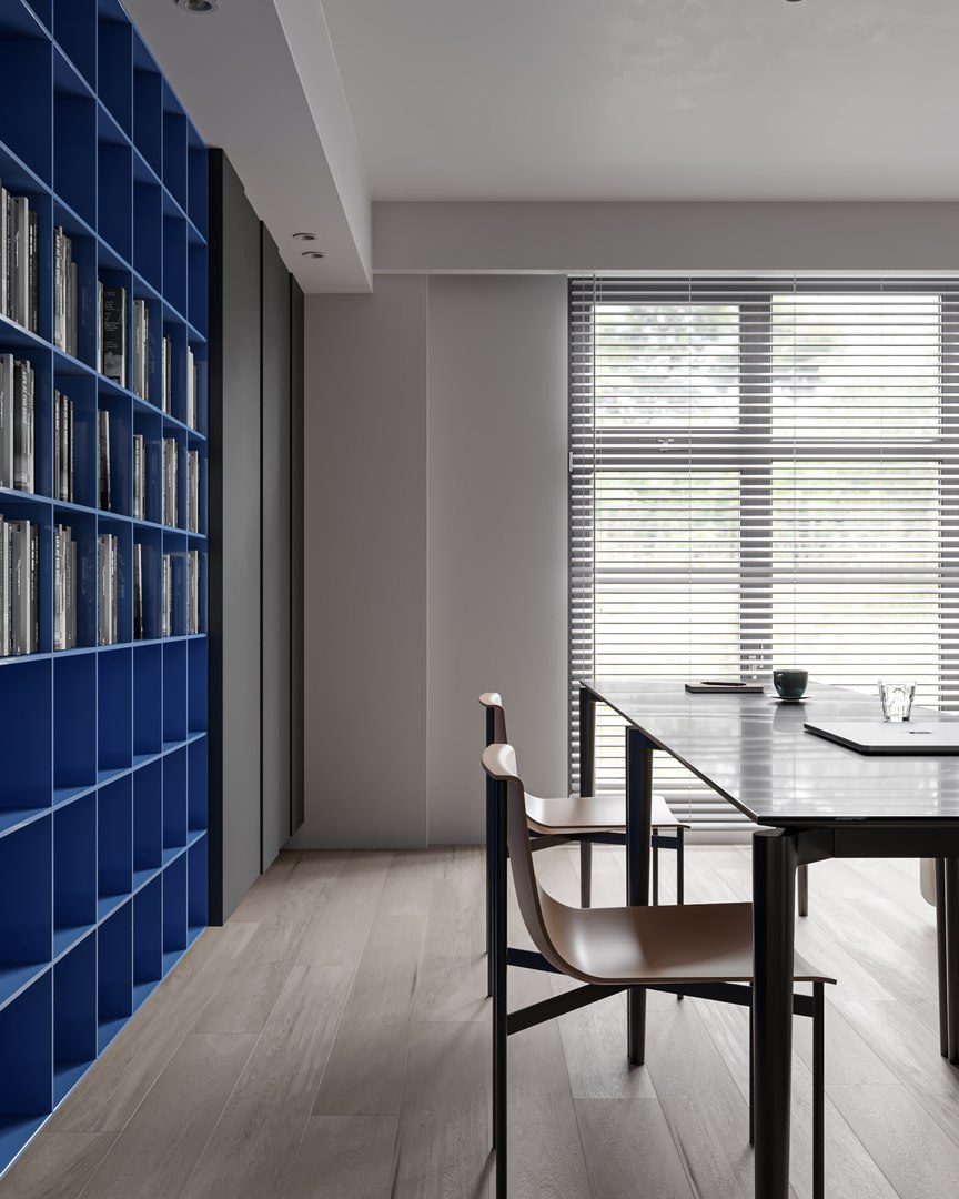 3D Living Room Dining Room Study Hallway - TurboSquid 2241845