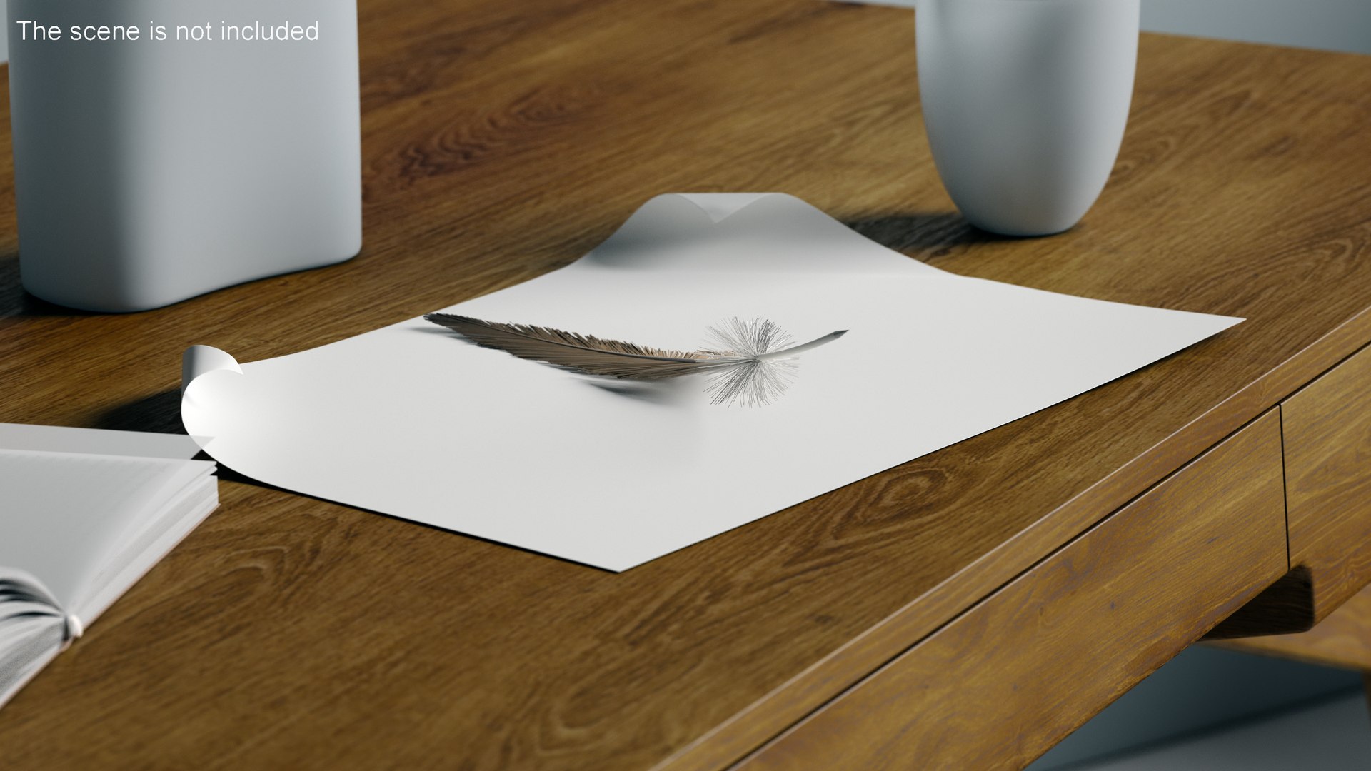 3D Paper Sheet With Two Curled Corners - TurboSquid 1994215