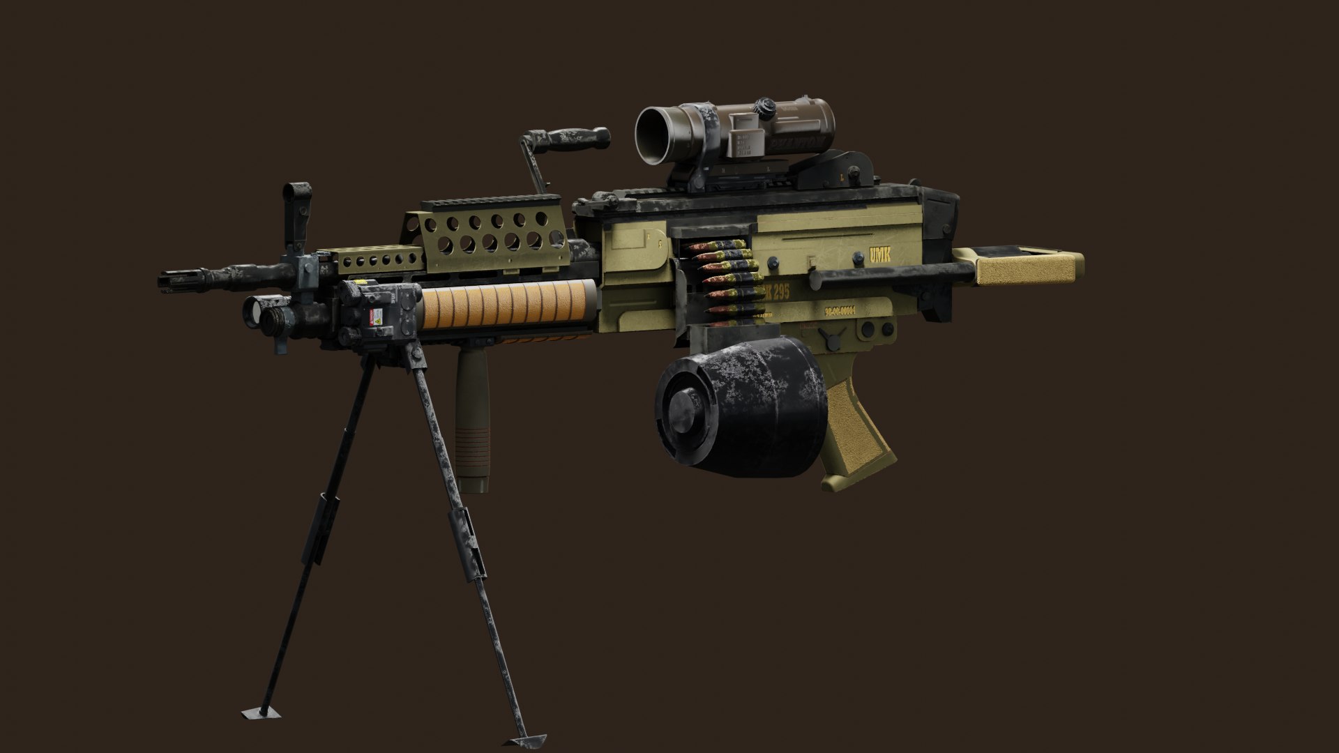 Light Machine Gun Lmg 3D - TurboSquid 1664433