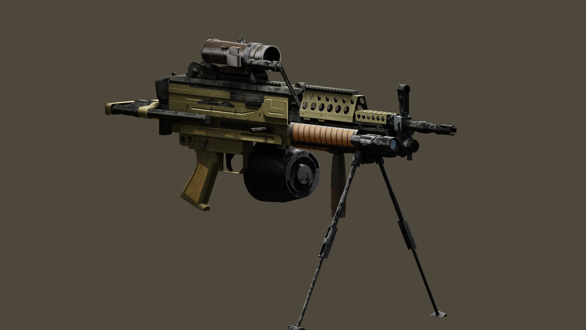 Light Machine Gun Lmg 3D - TurboSquid 1664433