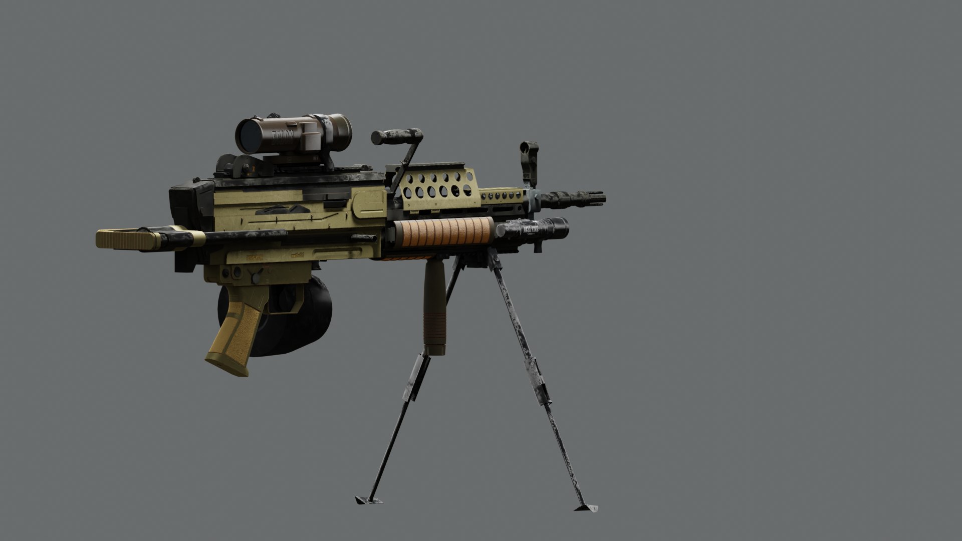 Light Machine Gun Lmg 3D - TurboSquid 1664433