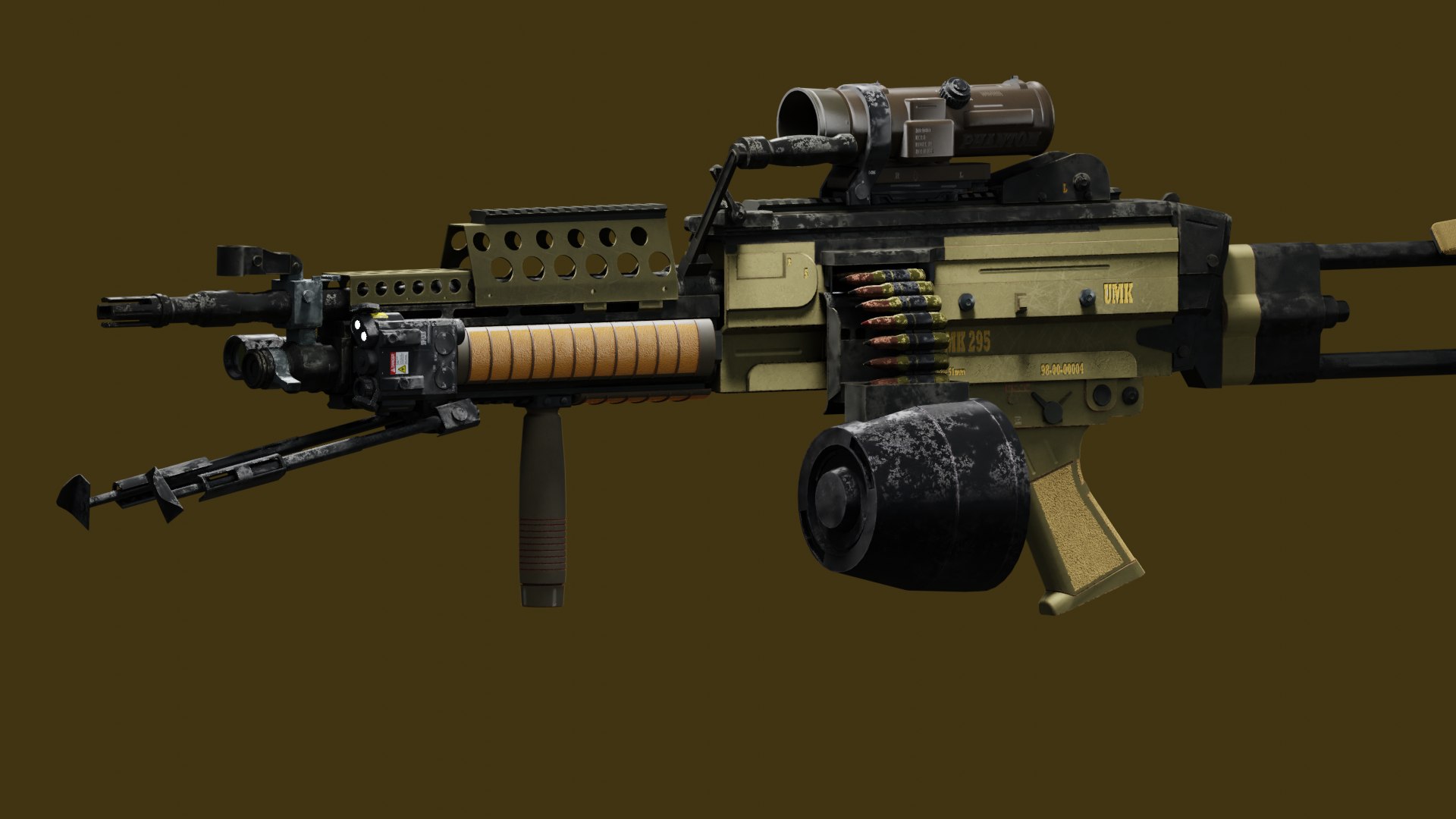 Light Machine Gun Lmg 3D - TurboSquid 1664433