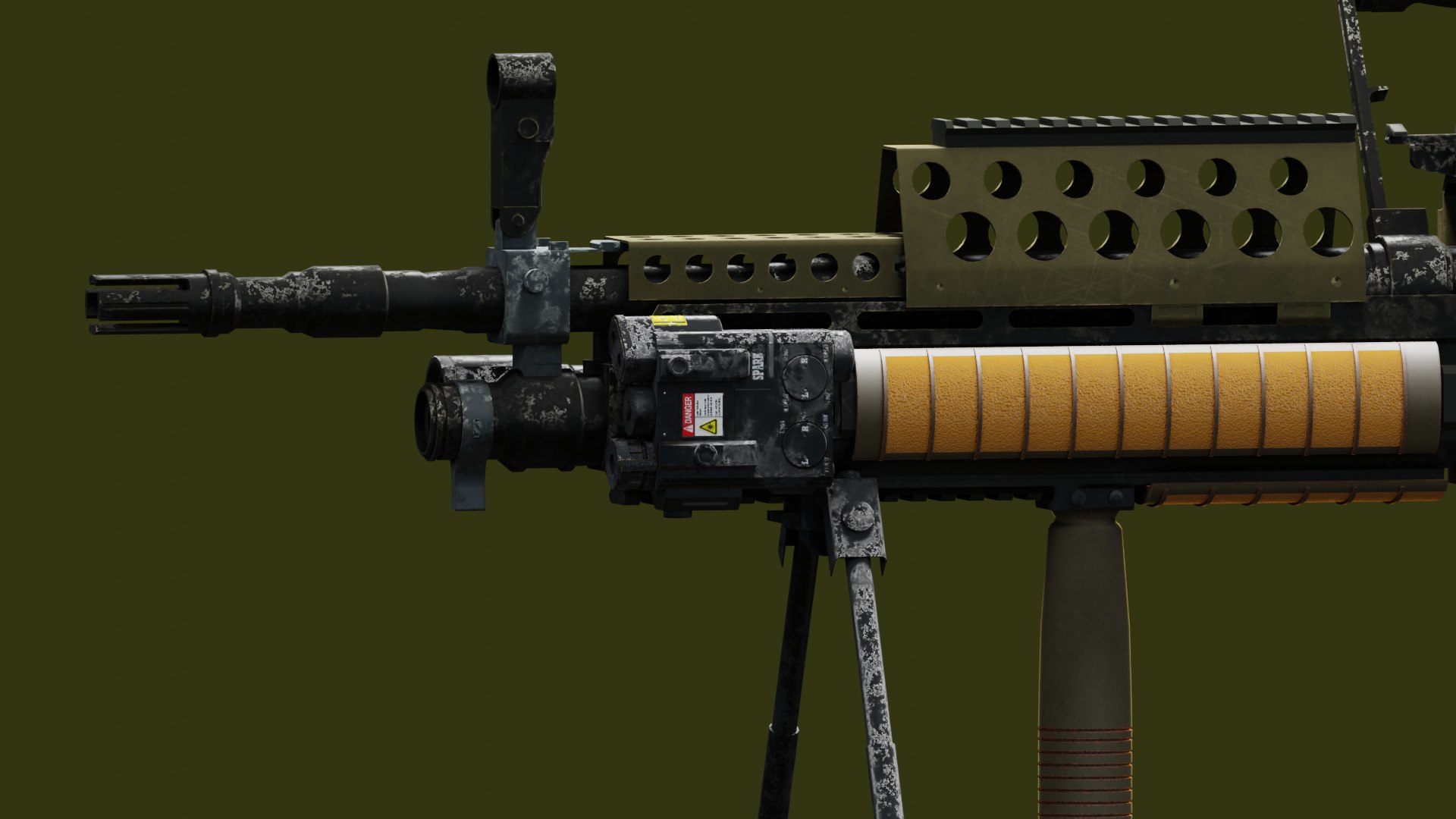 Light Machine Gun Lmg 3D - TurboSquid 1664433