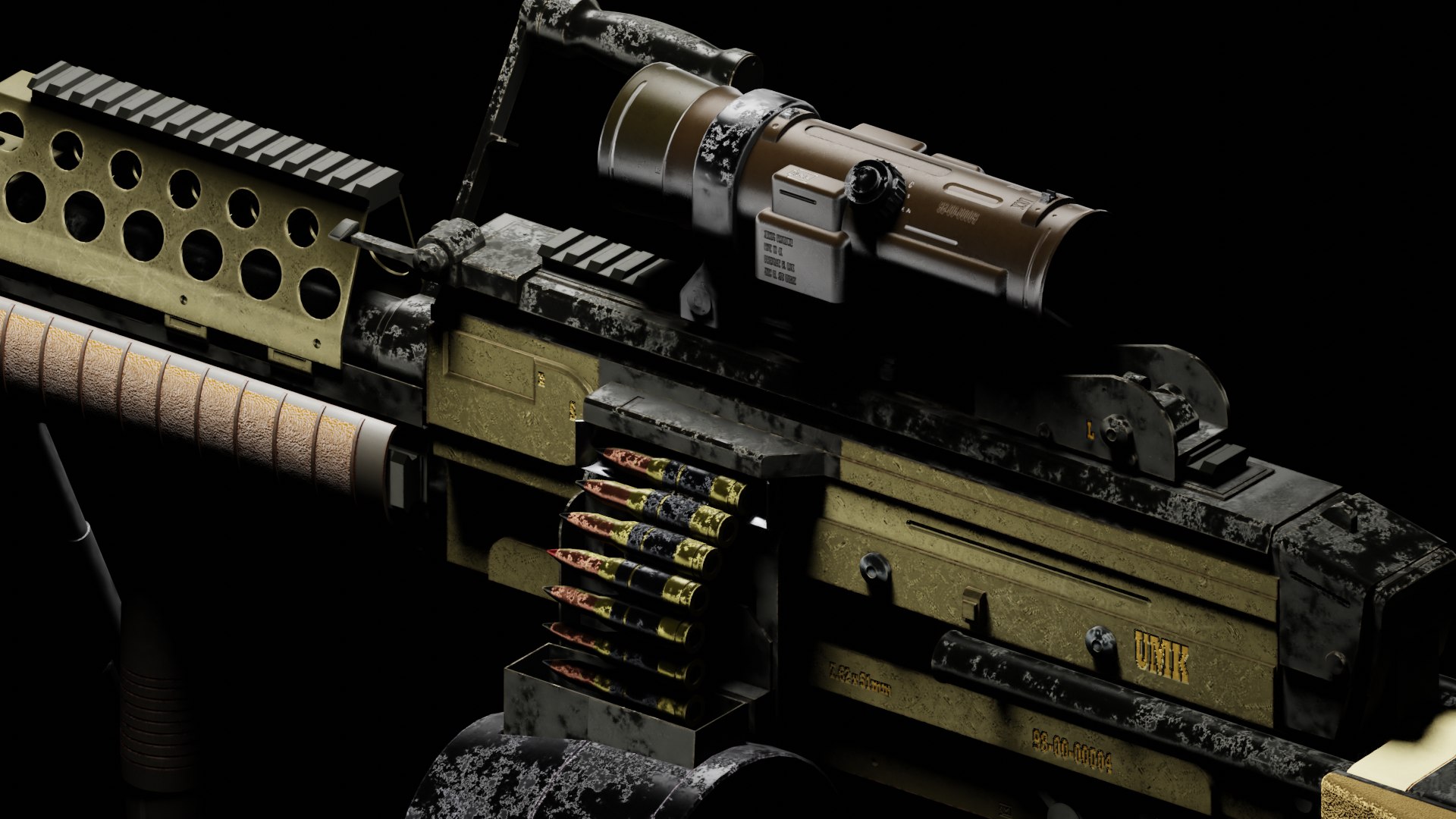 Light machine gun lmg 3D - TurboSquid 1664433