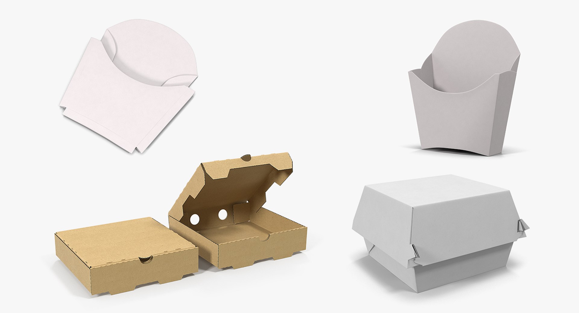 3D Fast Food Containers Model - TurboSquid 1407635