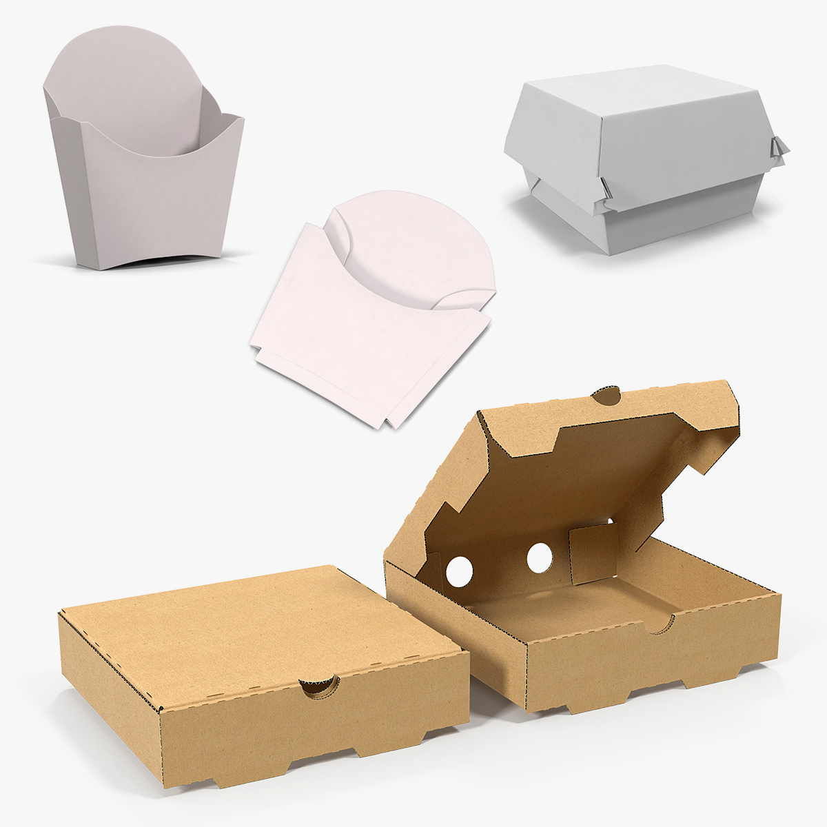 3D fast food containers model - TurboSquid 1407635