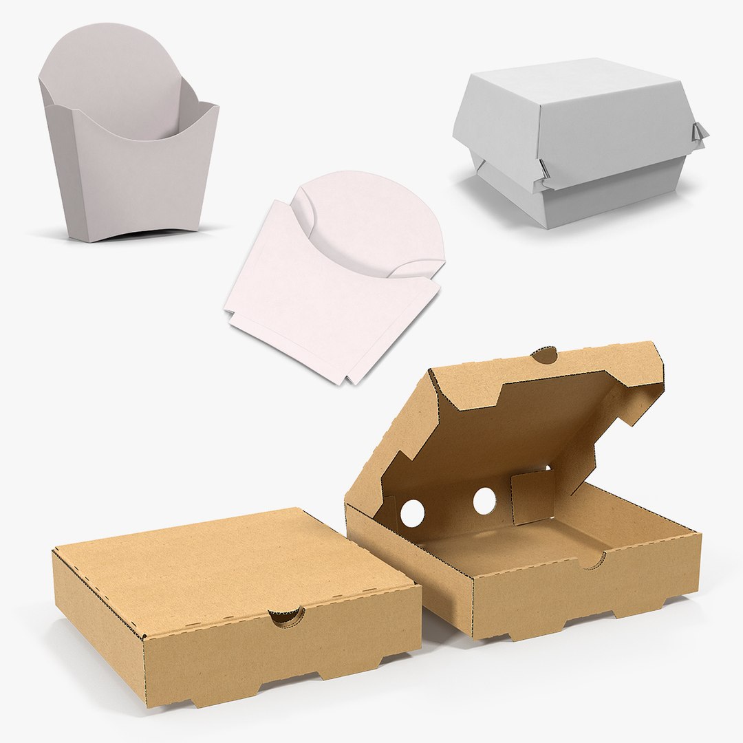 3D Fast Food Containers Model - TurboSquid 1407635