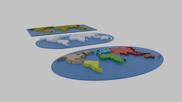 modelo 3d Mapa del mundo - TurboSquid 2032585