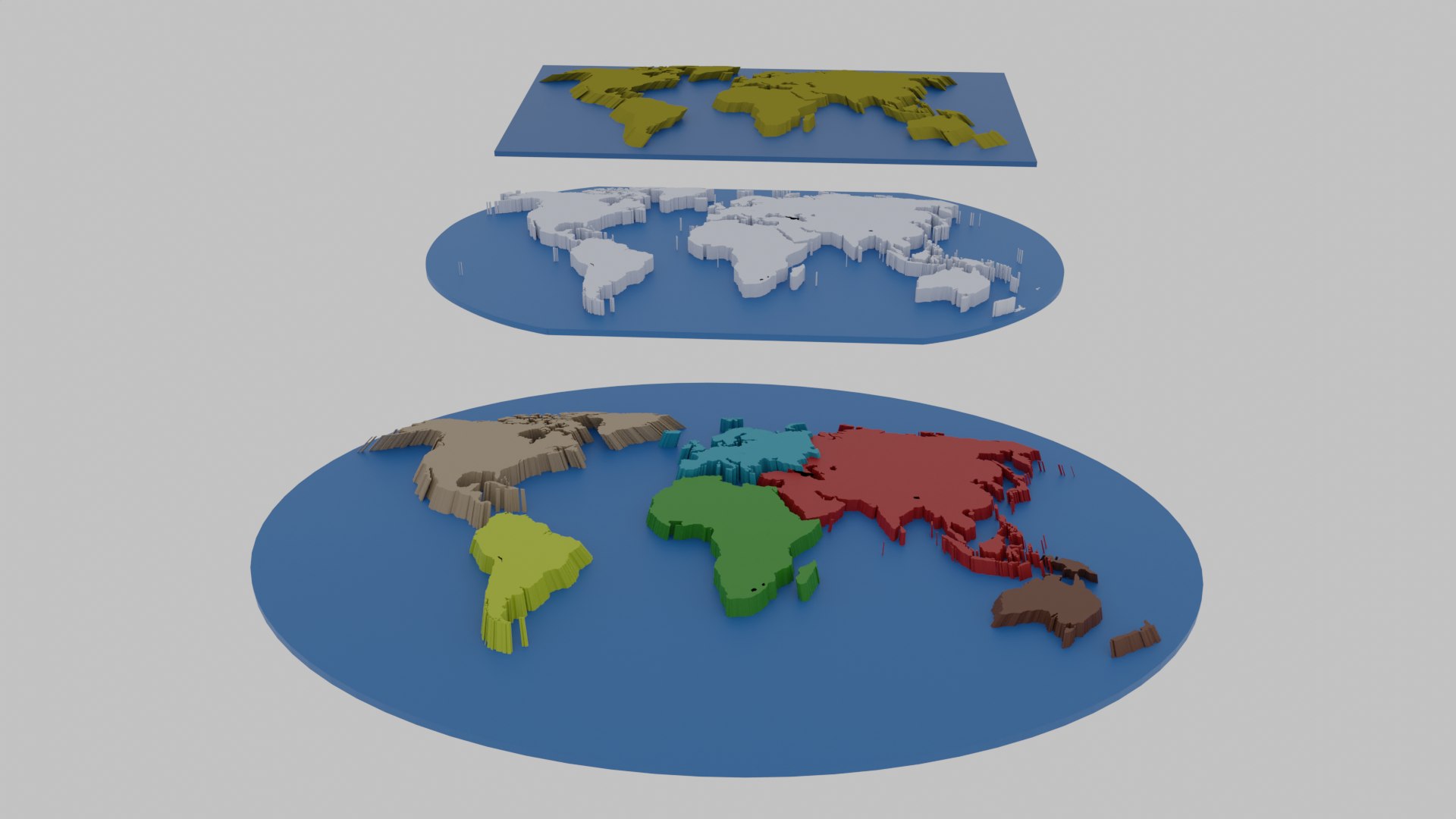 3D World Map Model - TurboSquid 2032585