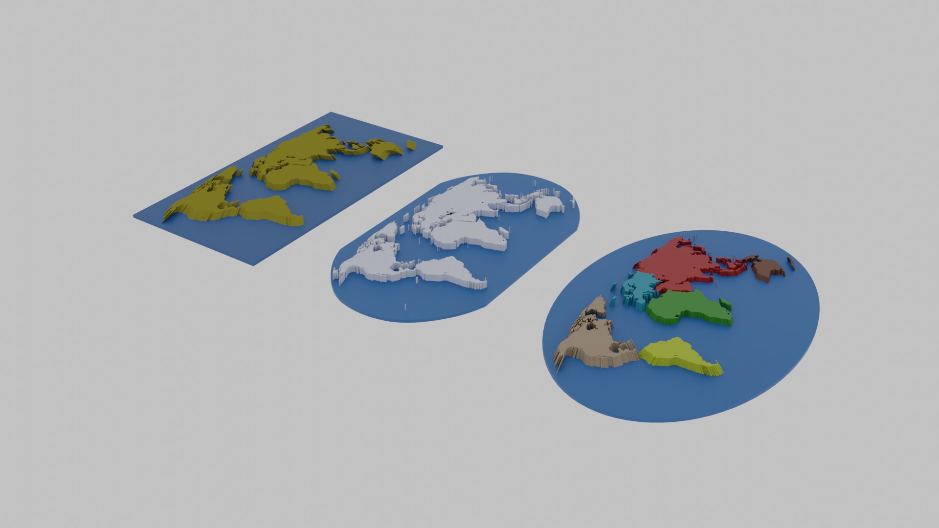 3D World Map Model - TurboSquid 2032585