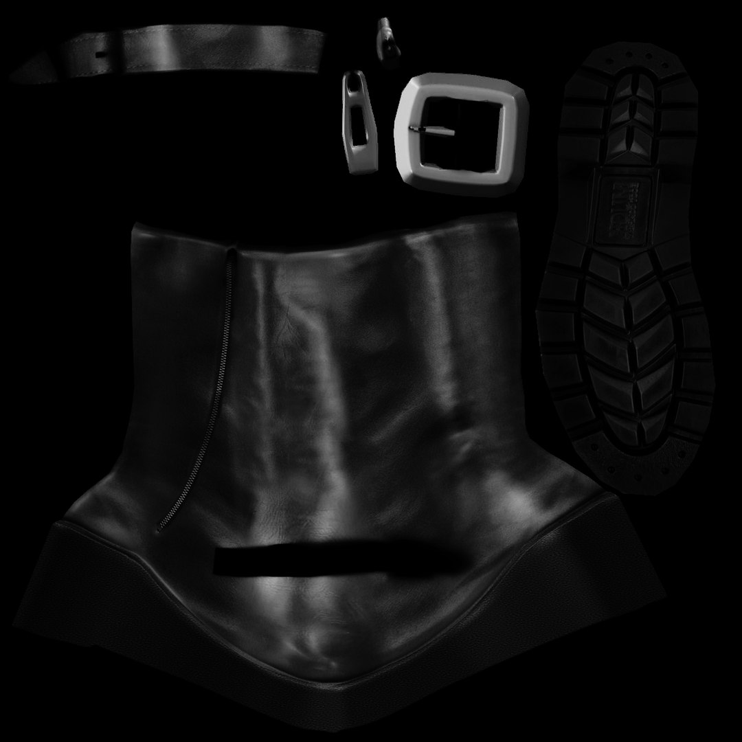 3D Crop Leather Jacket Full Steampunk Outfit - TurboSquid 2073207
