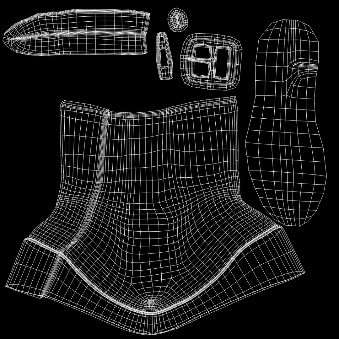 3D Crop Leather Jacket Full Steampunk Outfit - TurboSquid 2073207