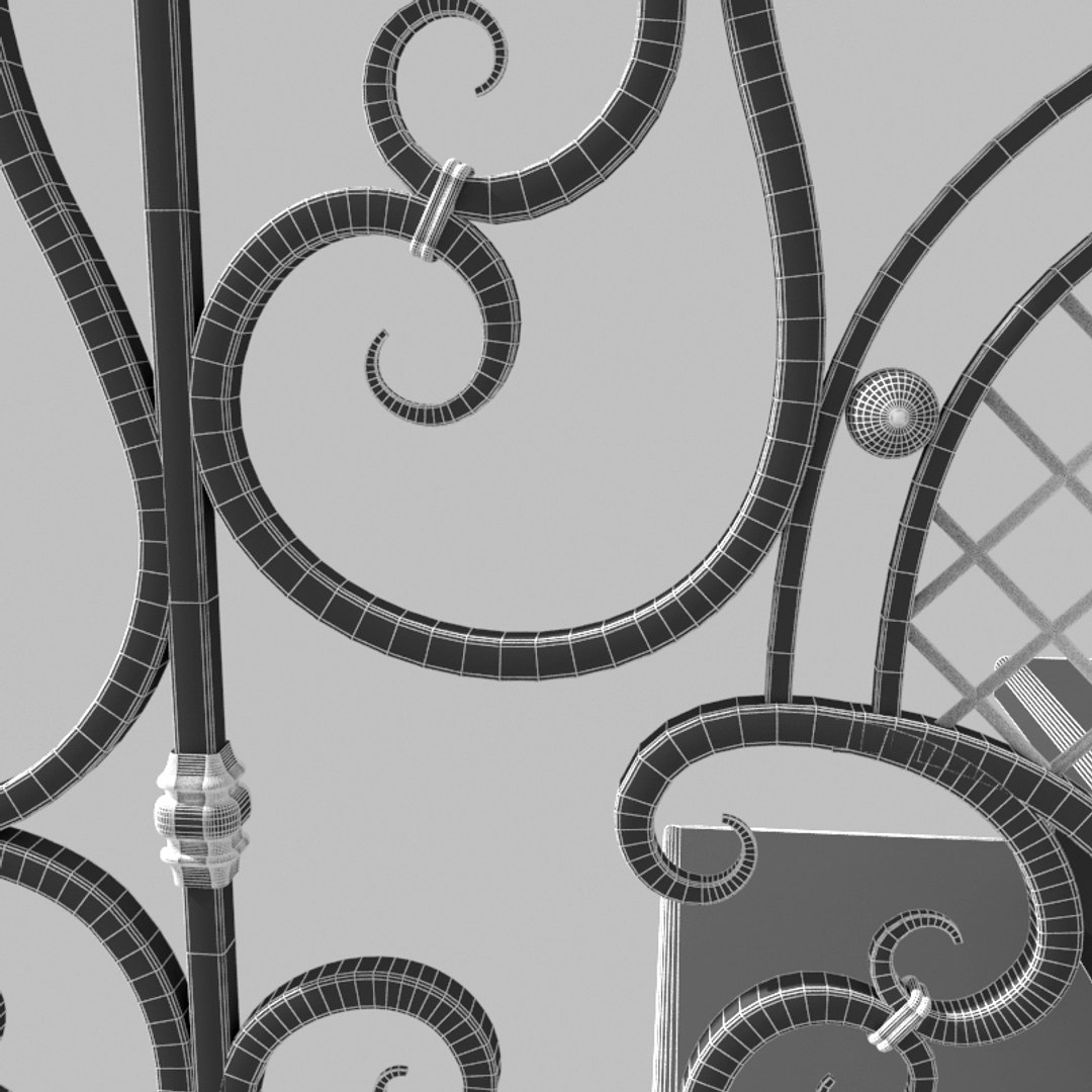 3d Model Wrought Iron Stair Rails