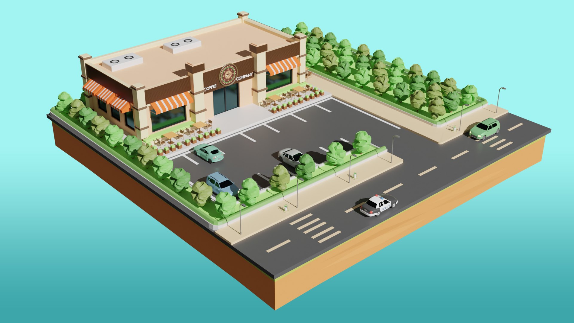 Building Architecture Cafe Model - TurboSquid 1653363