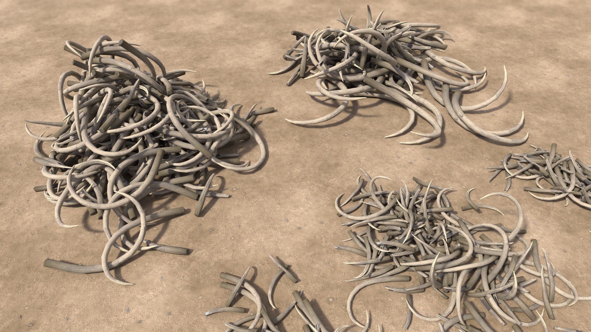 Free Bone Pile Model - TurboSquid 1688828