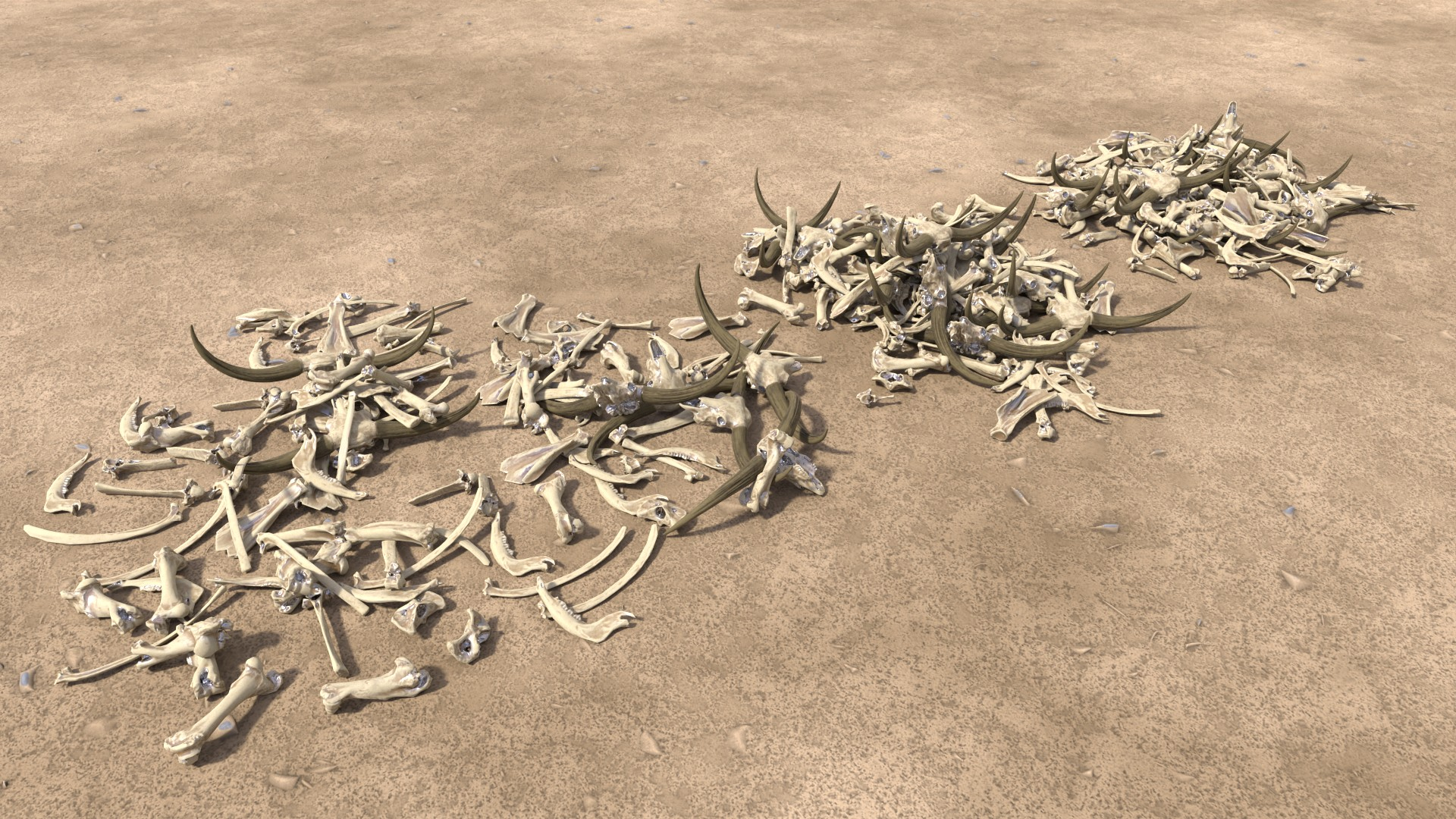 Free bone pile model - TurboSquid 1688828