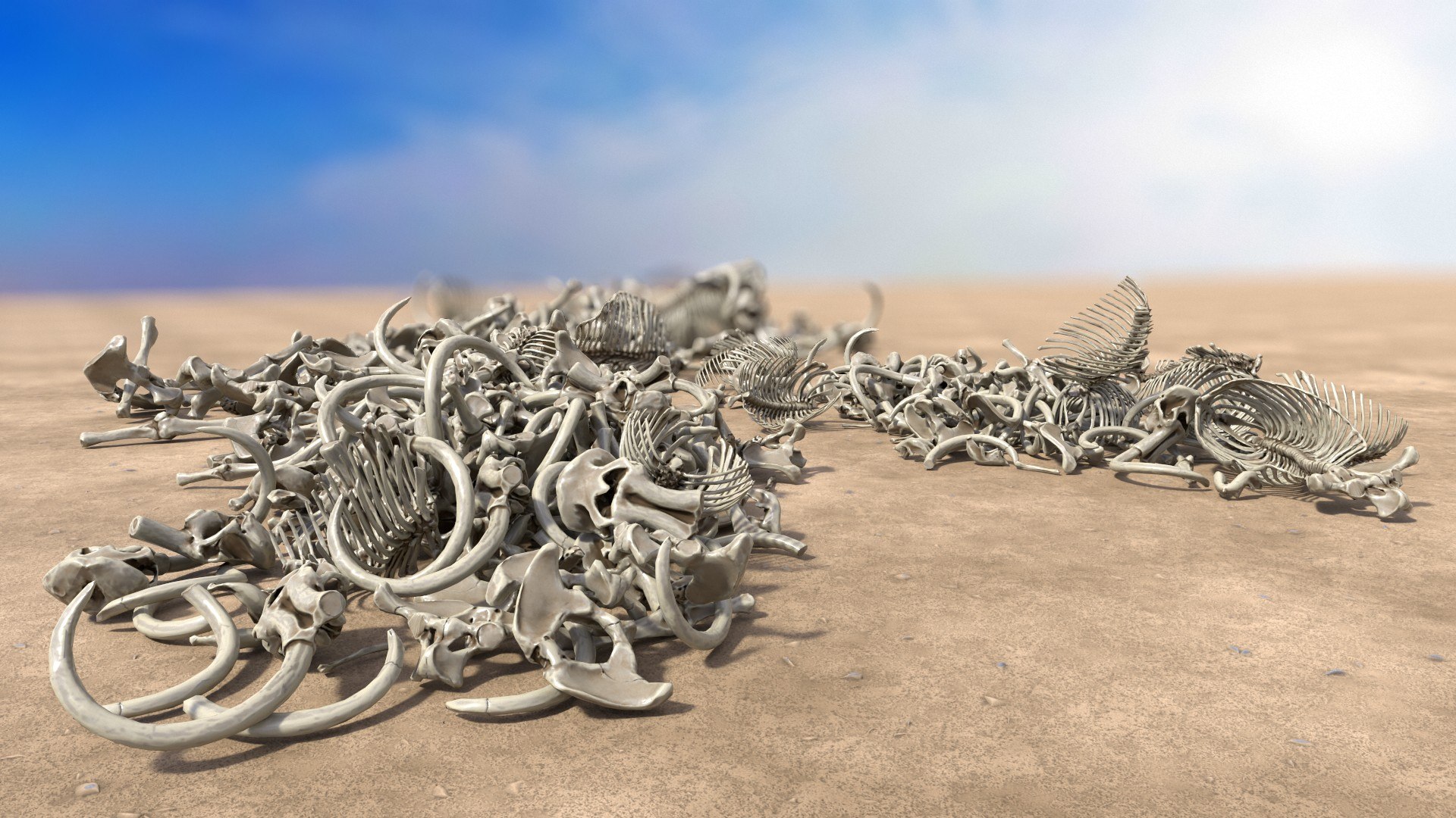 Free Bone Pile Model - TurboSquid 1688828