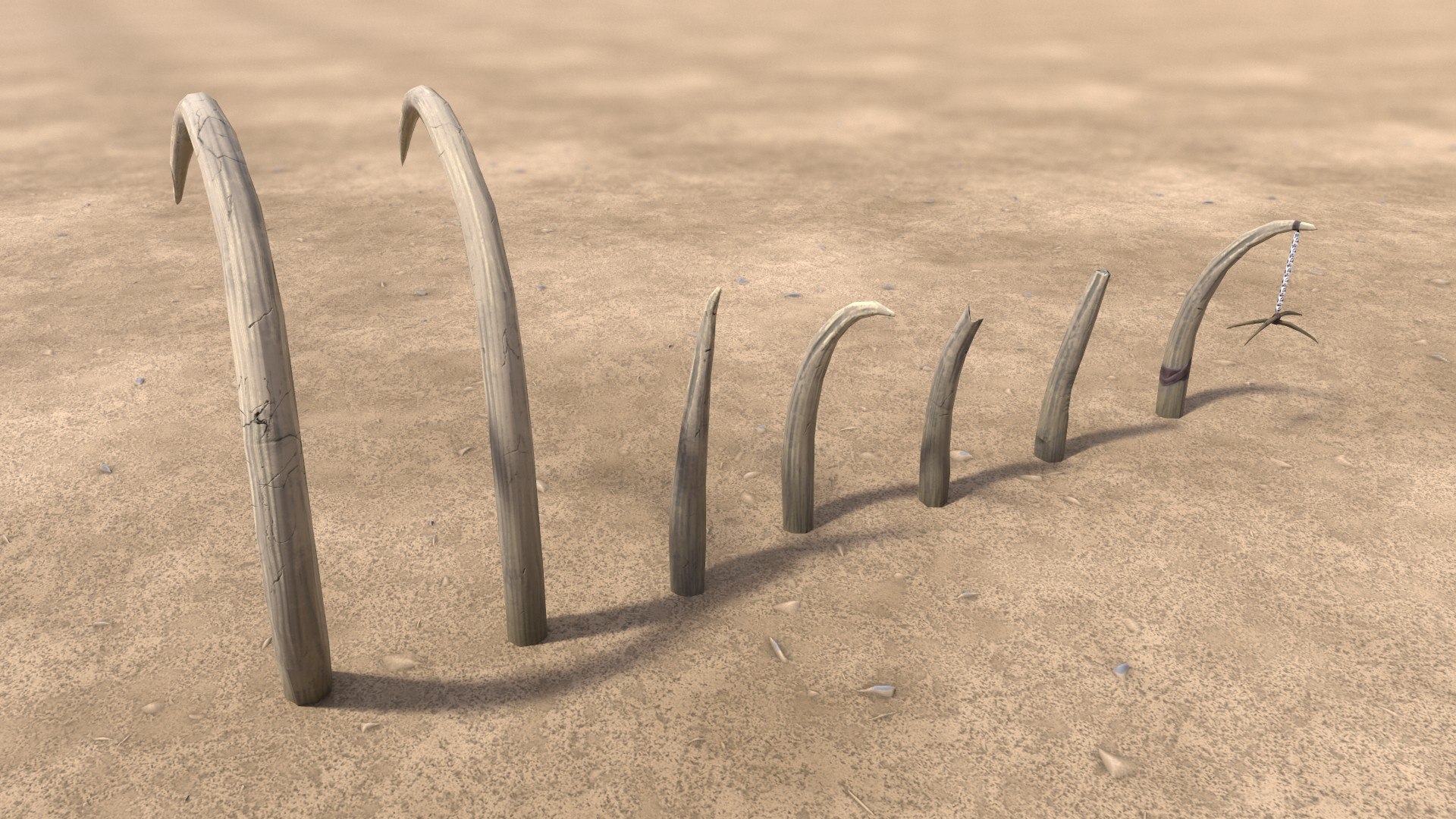 Free Bone Pile Model - TurboSquid 1688828