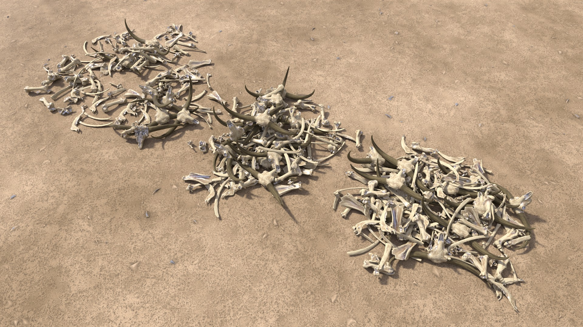 Free bone pile model - TurboSquid 1688828