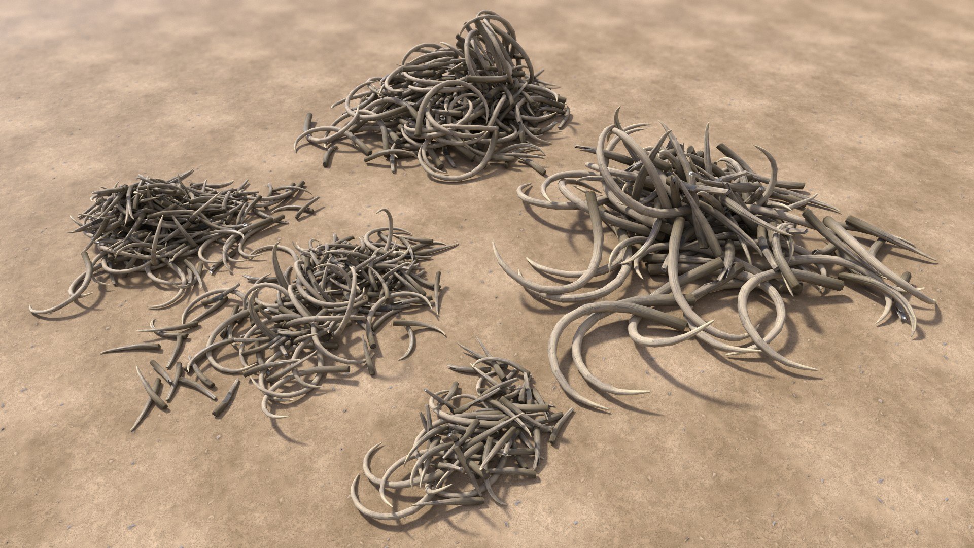 Free Bone Pile Model - TurboSquid 1688828