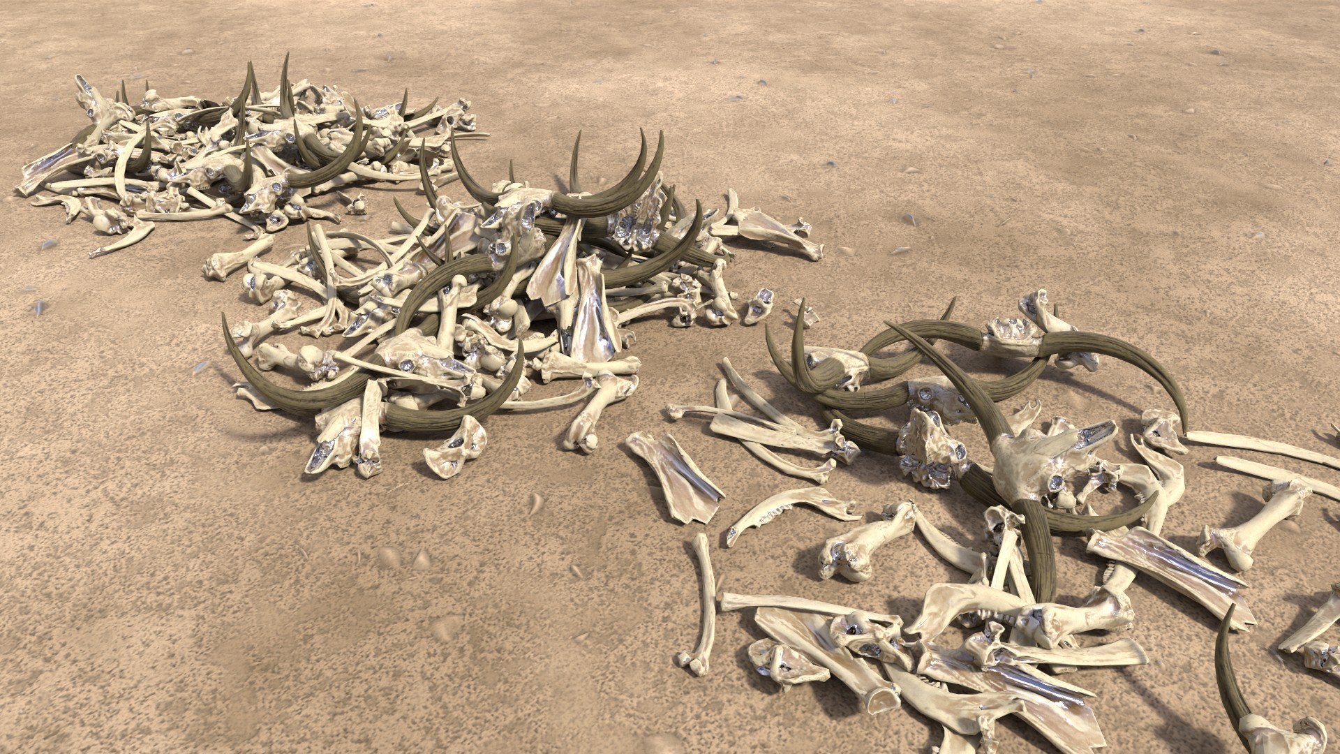 Free Bone Pile Model - TurboSquid 1688828