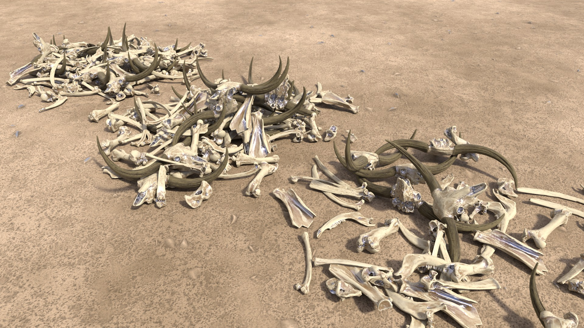Free bone pile model - TurboSquid 1688828