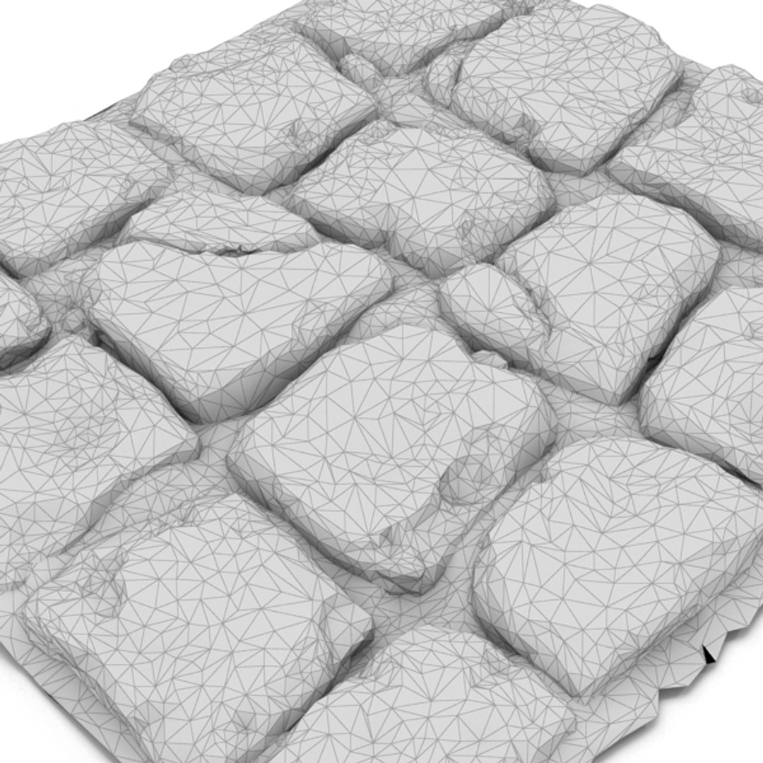 Cobble Cobblestone Stone 3d Model