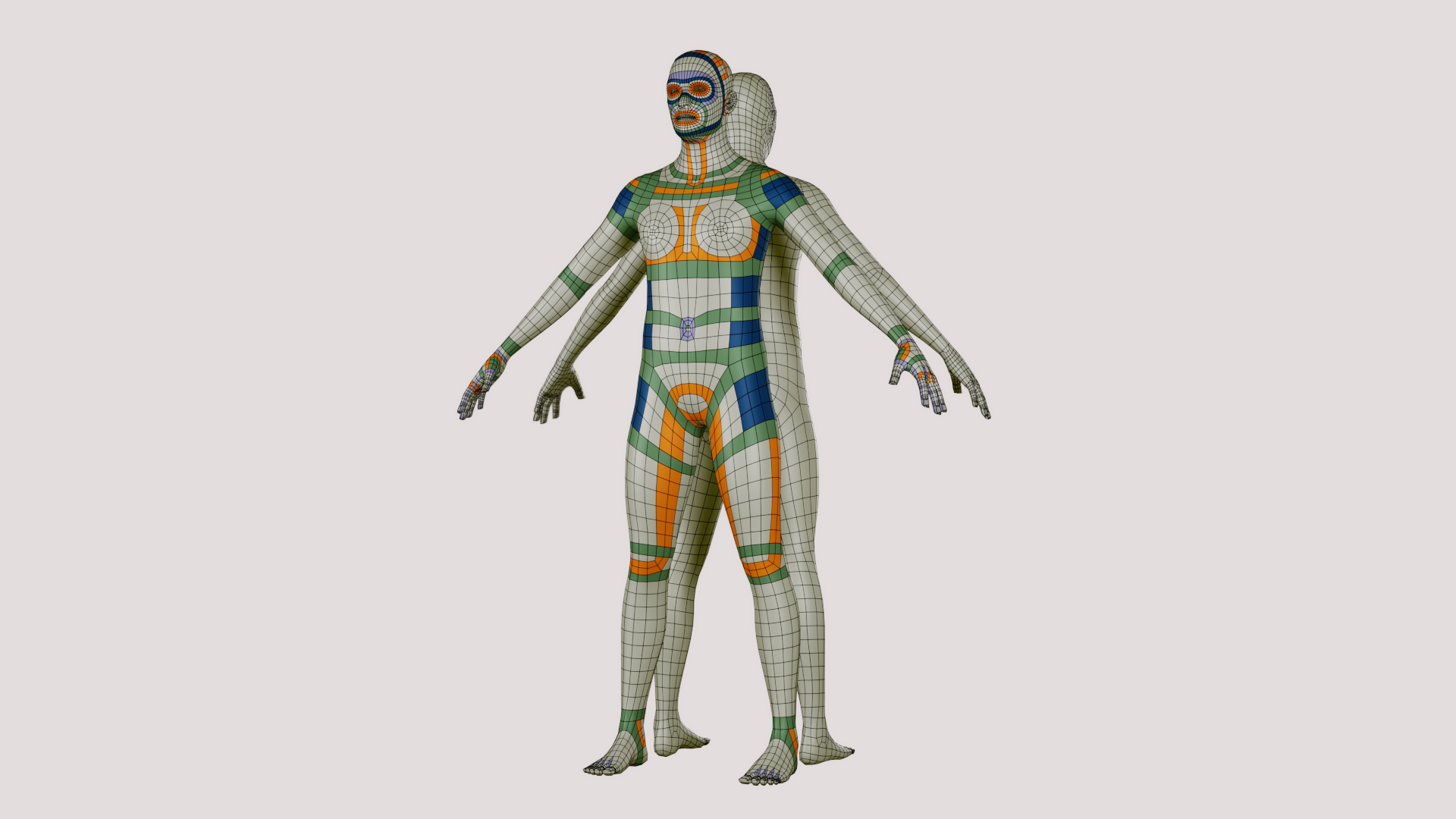 Male Body Base Mesh Topology 3D Model - TurboSquid 2194535