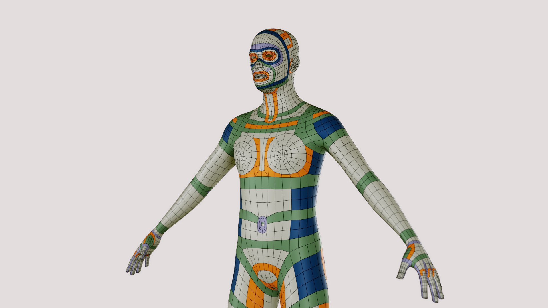 Male Body Base Mesh Topology 3D Model - TurboSquid 2194535