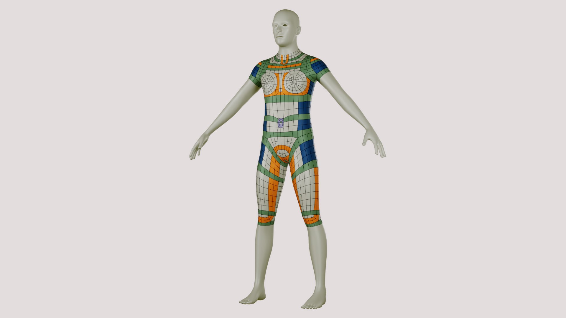 Male Body Base Mesh Topology 3D Model - TurboSquid 2194535