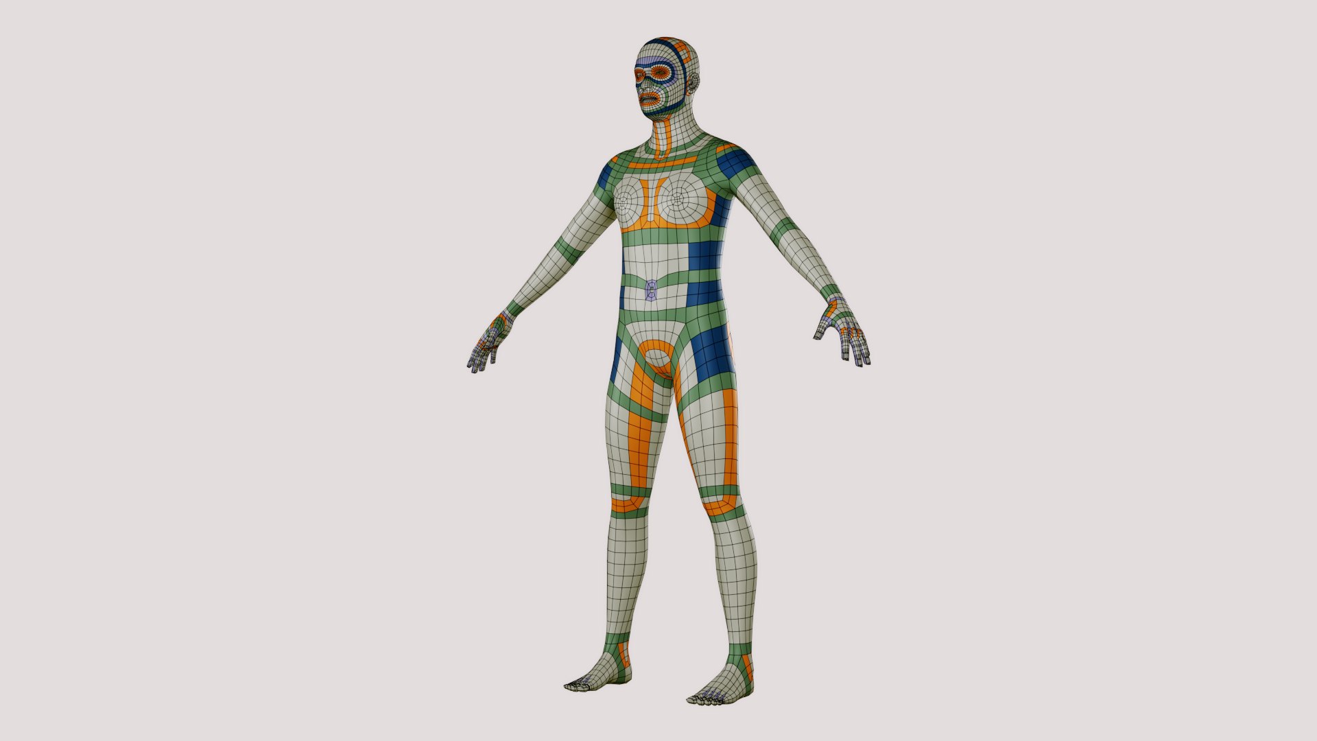 Male Body Base Mesh Topology 3D Model - TurboSquid 2194535