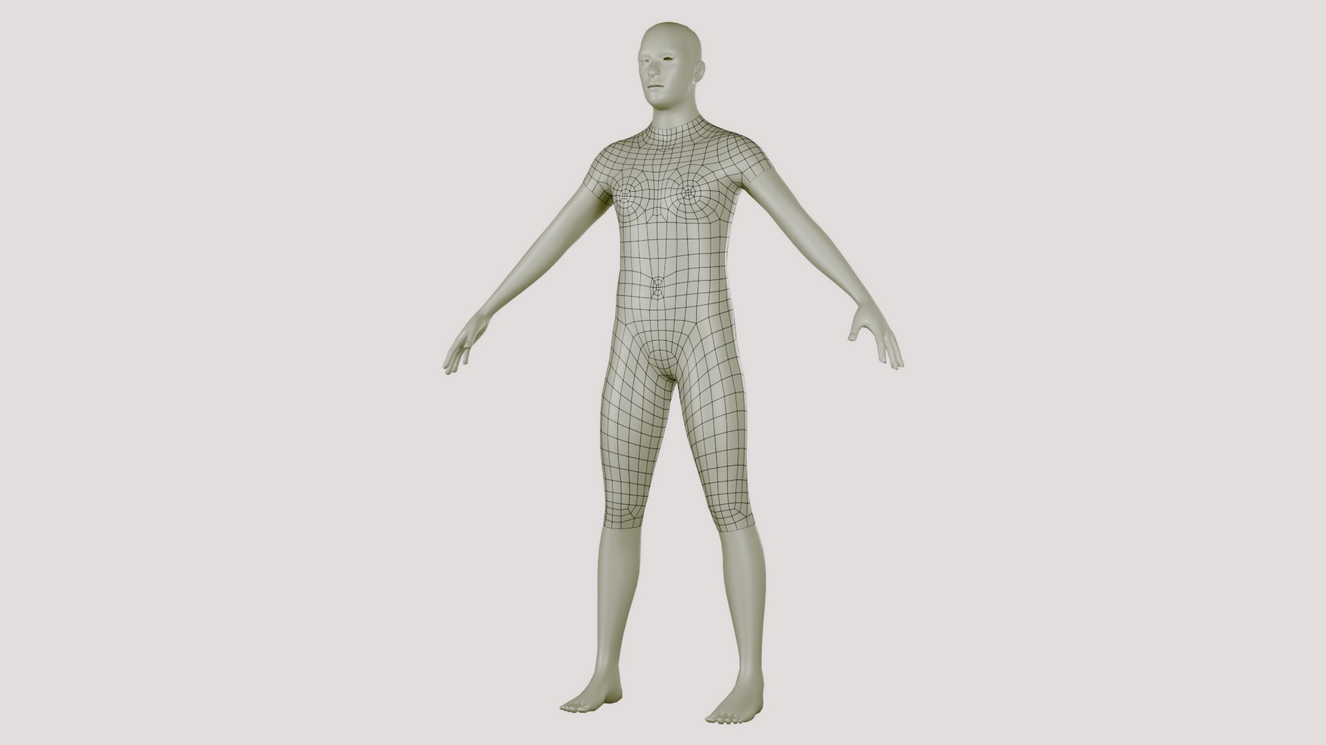 Male Body Base Mesh Topology 3D Model - TurboSquid 2194535