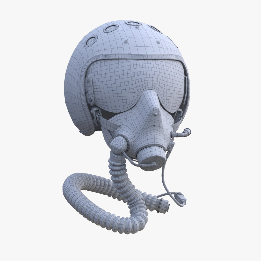 3d Model Of Pilots Helmet