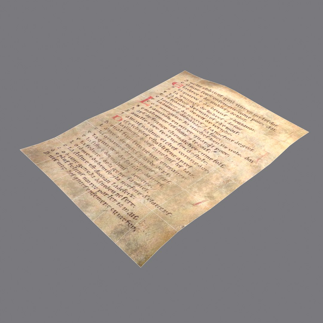 3D Chanson De Roland Page Model - TurboSquid 1731662