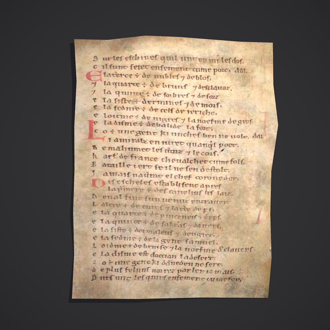 3D Chanson De Roland Page Model - TurboSquid 1731662