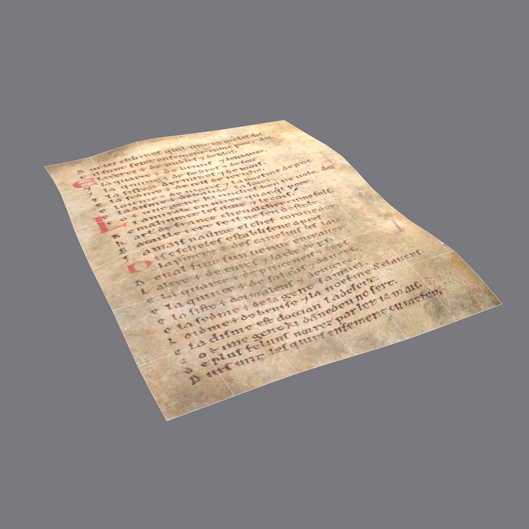 3D Chanson De Roland Page Model - TurboSquid 1731662