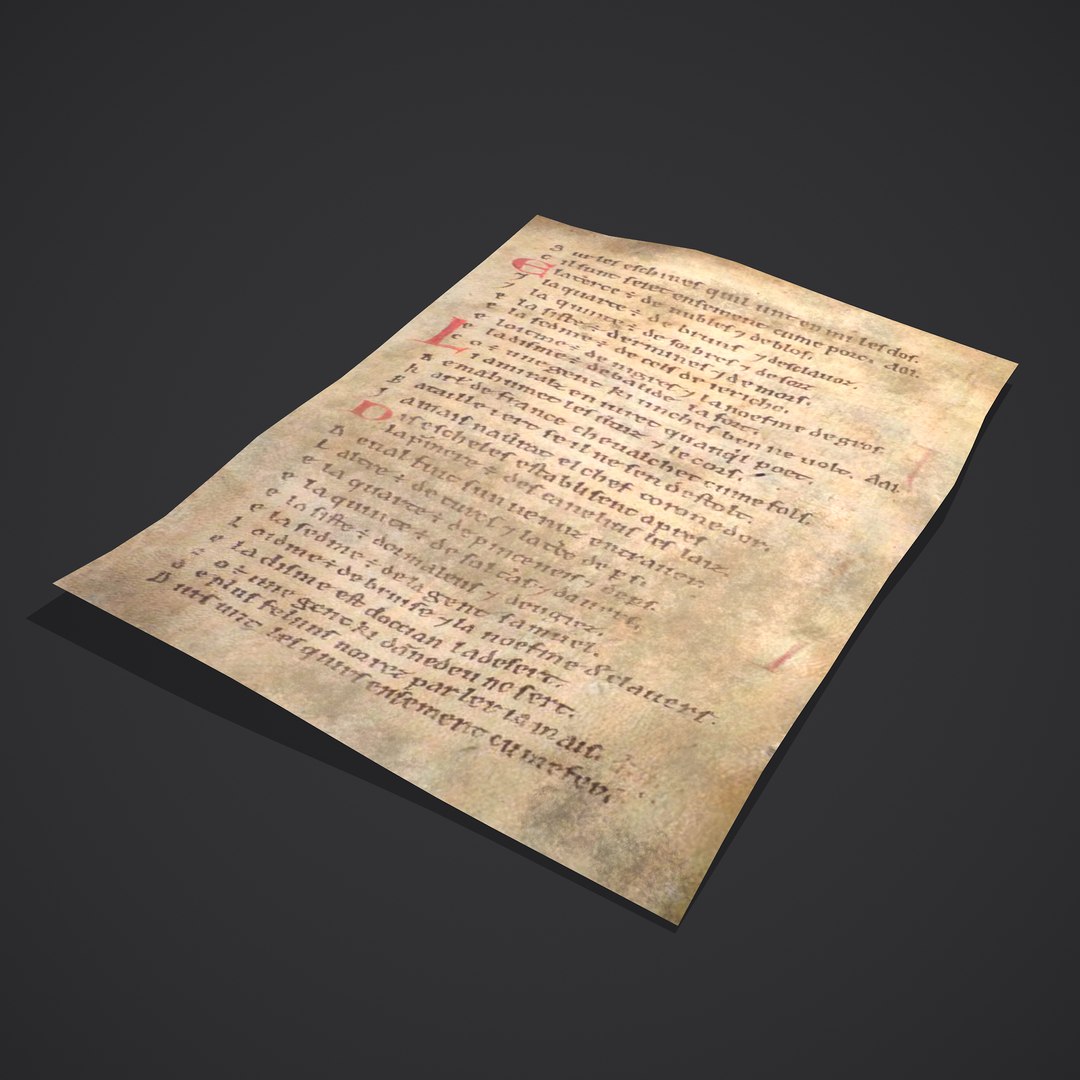 3D Chanson De Roland Page Model - TurboSquid 1731662