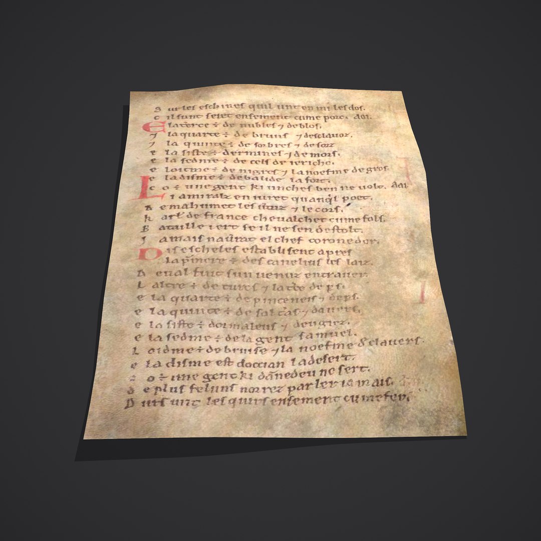 3D Chanson De Roland Page Model - TurboSquid 1731662