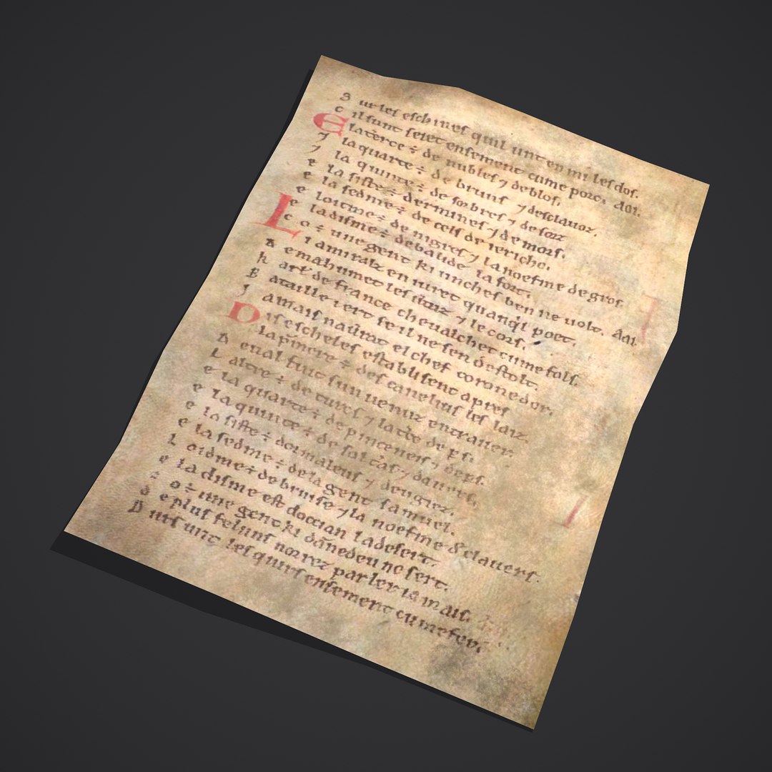 3D Chanson De Roland Page Model - TurboSquid 1731662