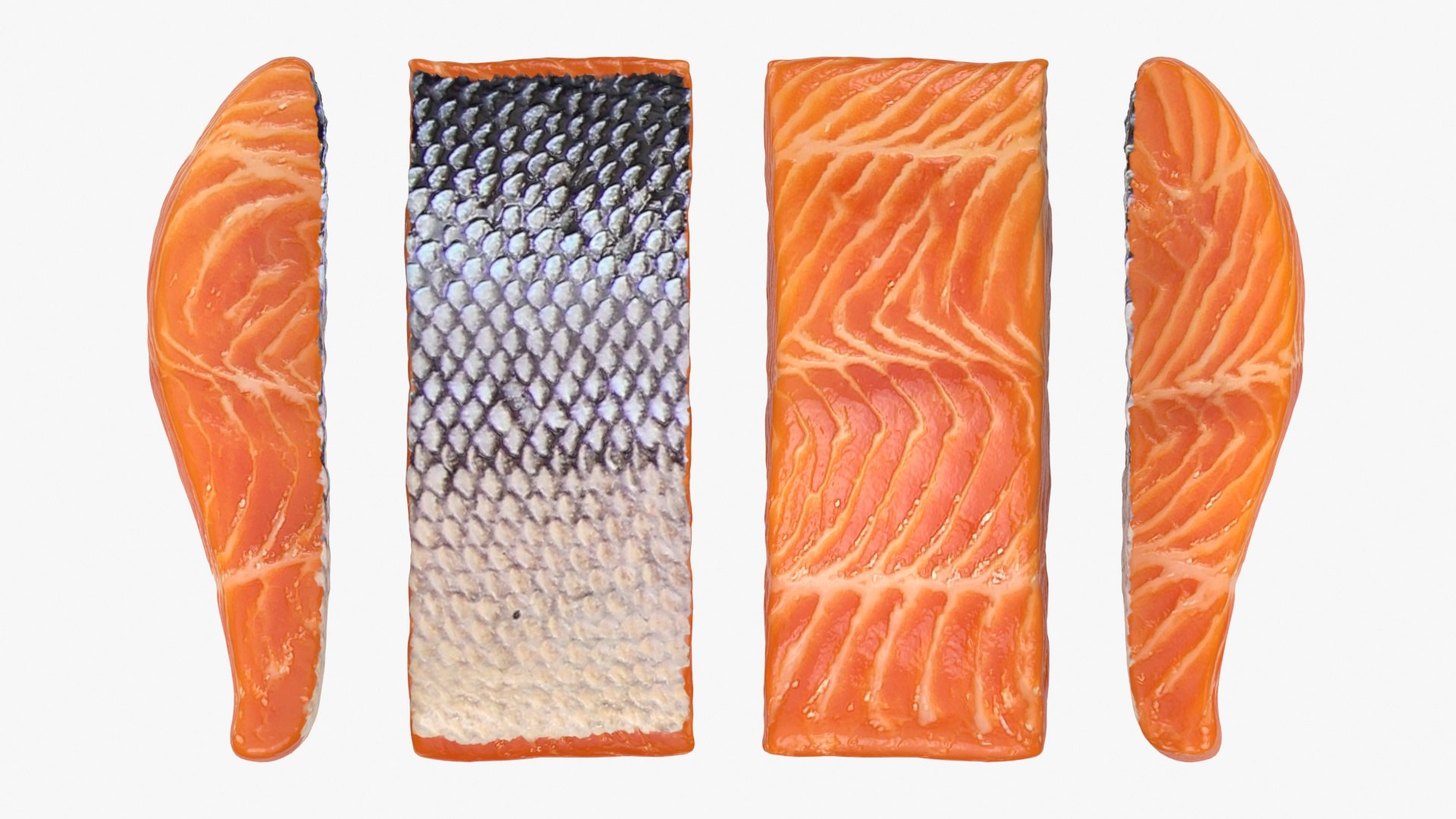 3D Raw Salmon Collection Model - TurboSquid 2292557