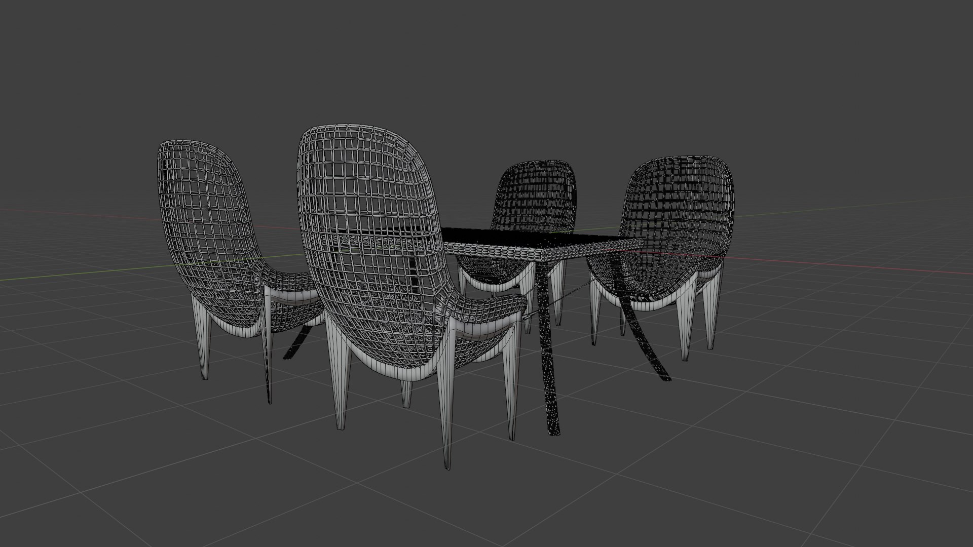 Wire Table Set 3D - TurboSquid 1767685