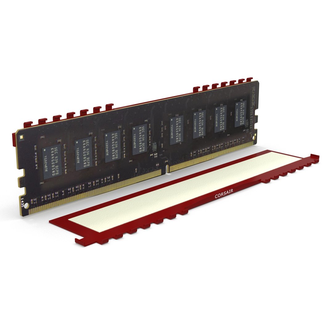 3D Ram Corsair Vengeance Red - TurboSquid 1261776